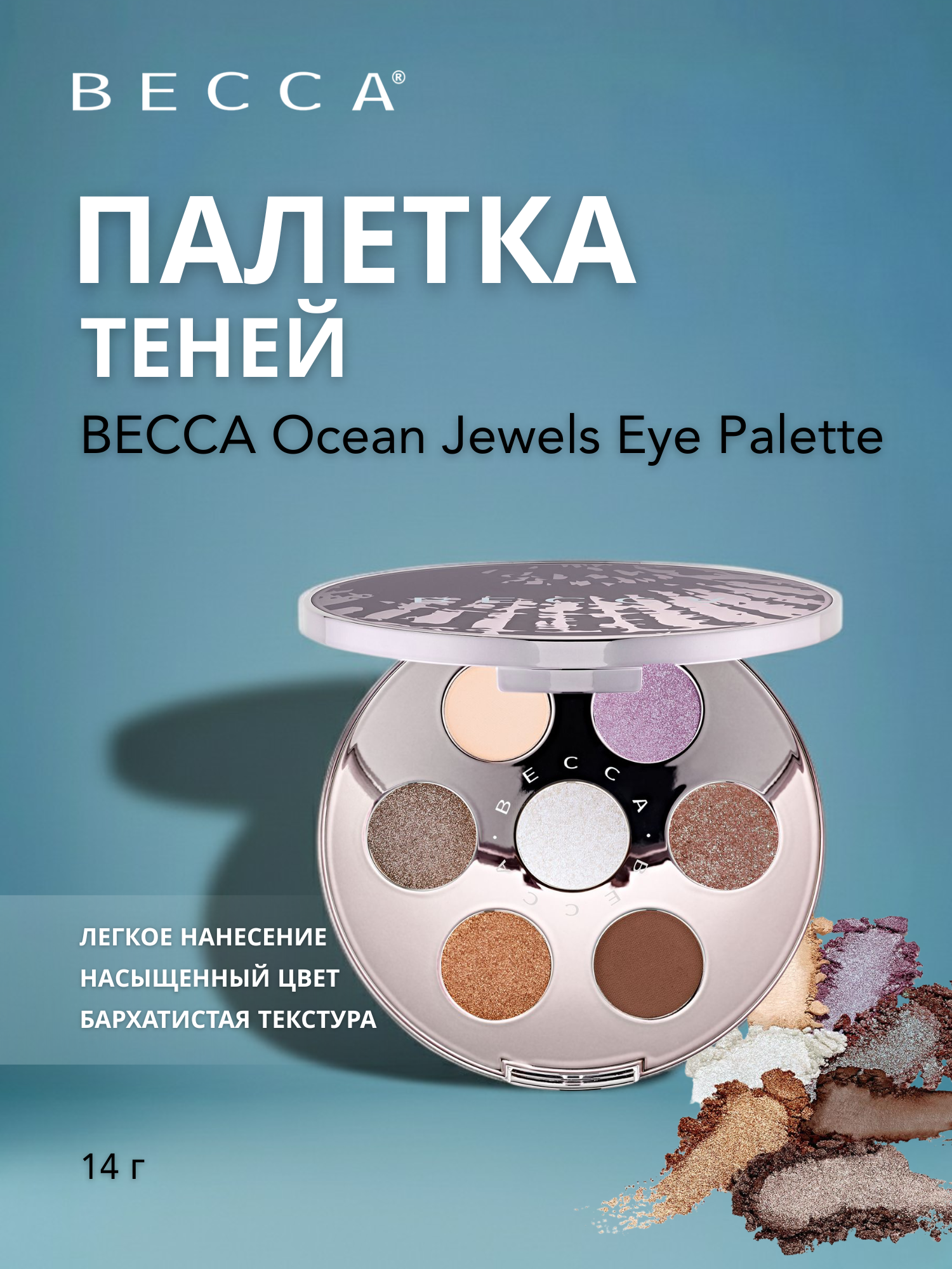 Палетка теней BECCA - Ocean Jewels Eye Palette
