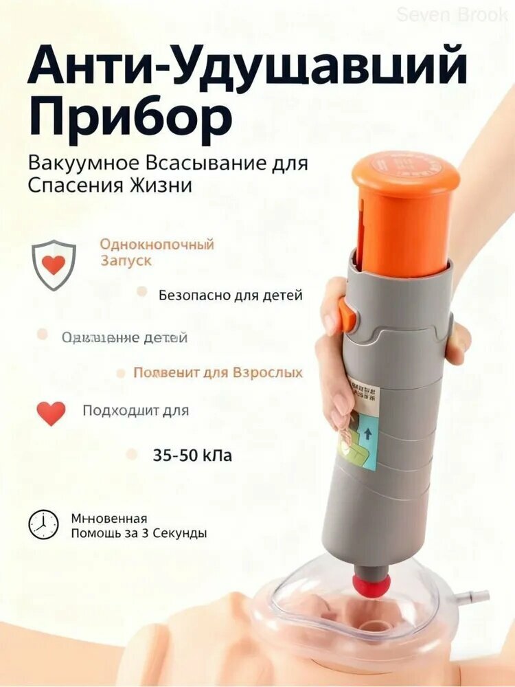 Антиаспирационный прибор первой помощи при удушье, устройство экстренной помощи при попадании инородных тел в дыхательные пути