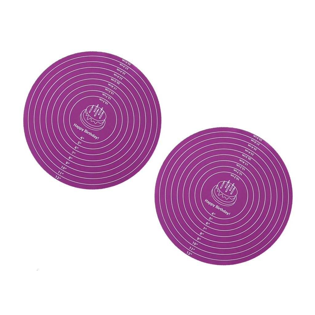 Силиконовые круглые коврики для выпечки, Фиолетовый