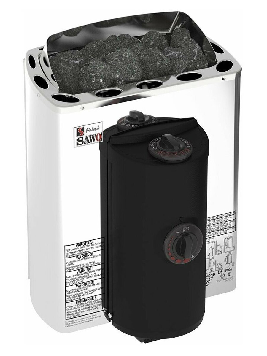 Электрическая печь для бани и сауны электрокаменка SAWO Mini X MX-36NB-Z