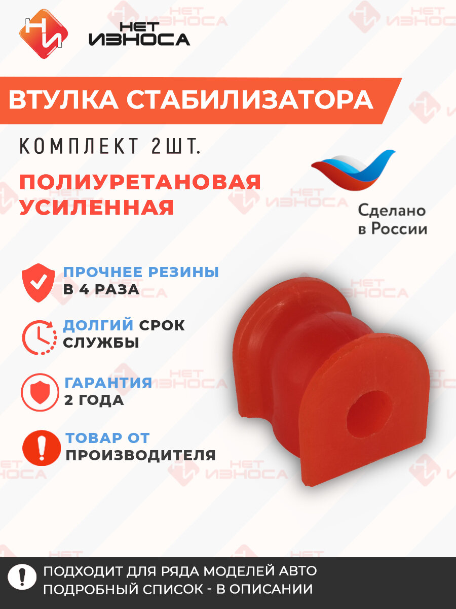 Втулка стабилизатора NB683-2 полиуретановая усиленная D 13 mm ACCORD