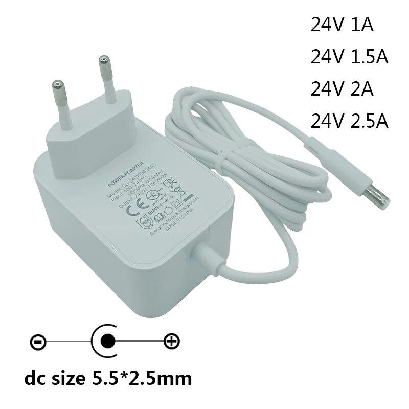 Адаптер питания JUNCHEN 24V 2A, 48W, белый