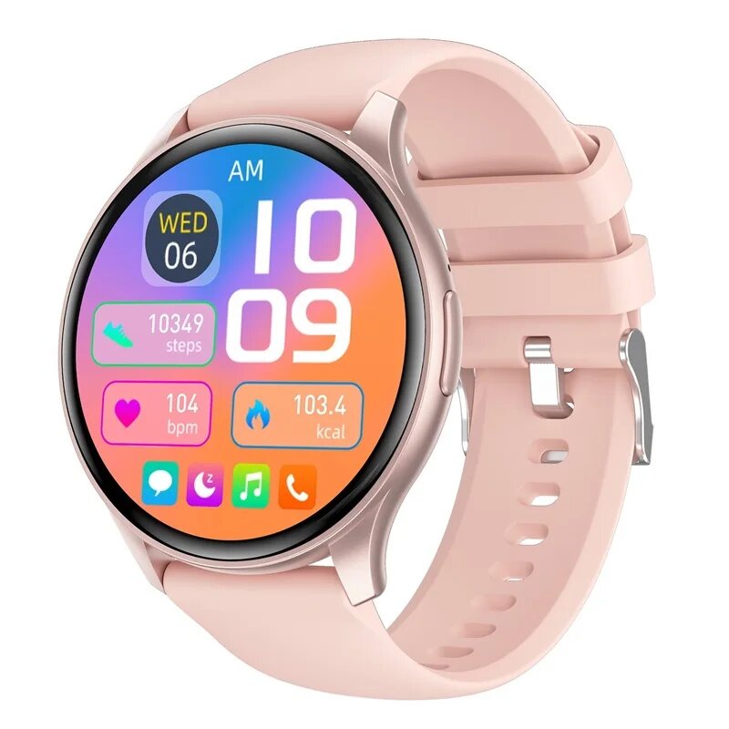 Розовые смарт-часы JL7012F6 Bluetooth для Android/iOS