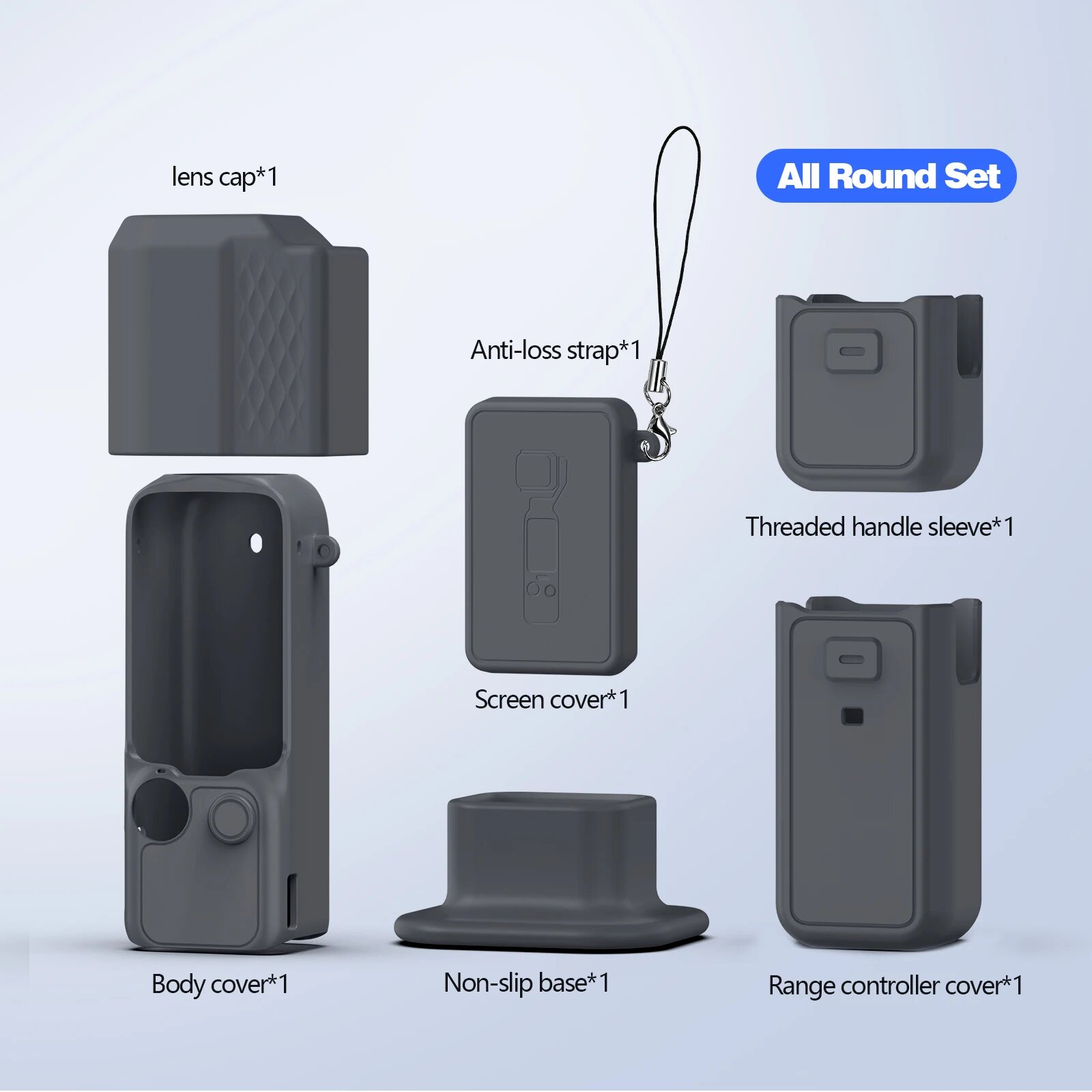 Силиконовый чехол HUADAI для DJI Osmo Pocket 4, dark gray