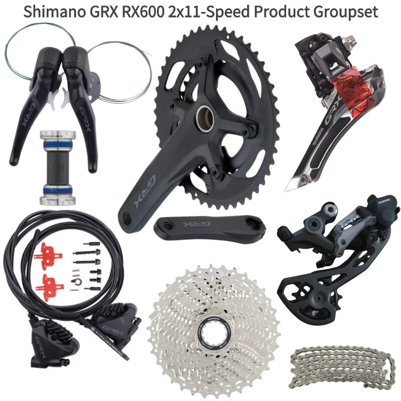 Shimano GRX RX600 2x11, кассета 11-34T, 172.5mm