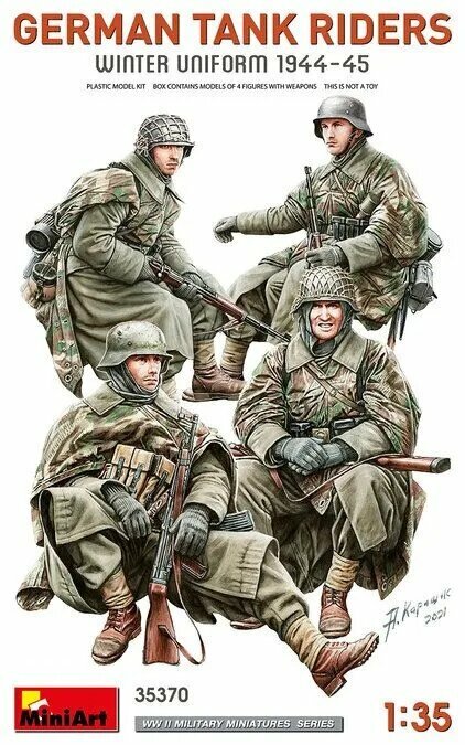 35370 MiniArt Германский танковый десант в зимней форме (4 фигуры) 1/35