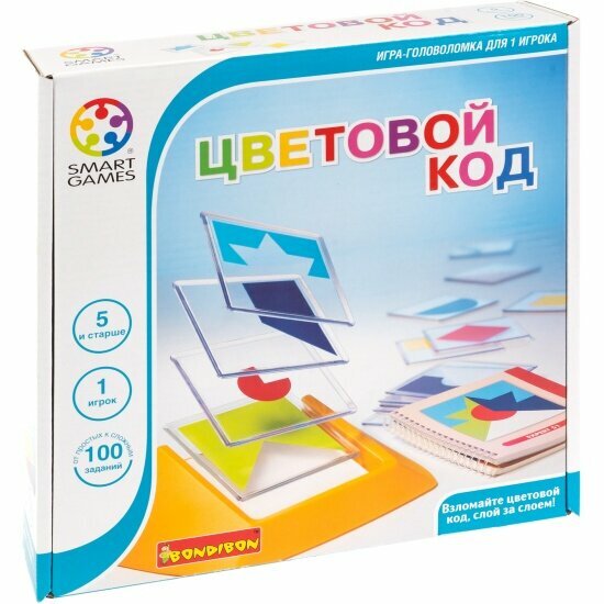Настольная логическая игра Bondibon ВВ0352 Smart Games Цветовой код