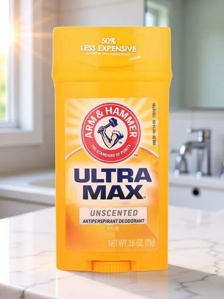 Дезодорант мужской твердый американский, Arm & Hammer, UltraMax, без запаха, 73 г