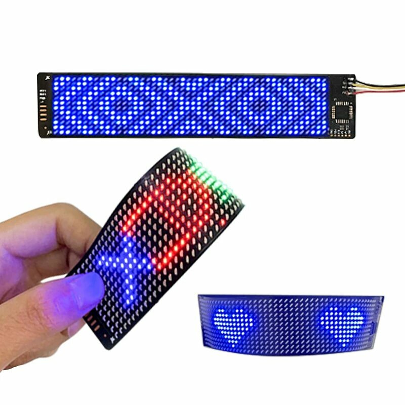 Гибкий LED-экран Yahui с Bluetooth-подключением, ультратонкий электронный экран высокой четкости, умный носимый мягкий