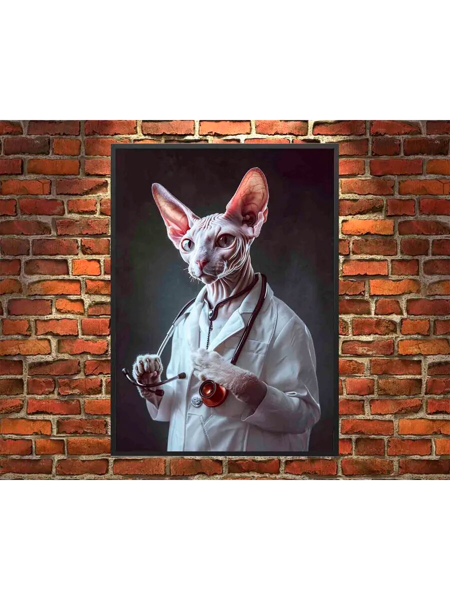 Корниш-рекс, Кошачий доктор 4, Плакат 30x42см
