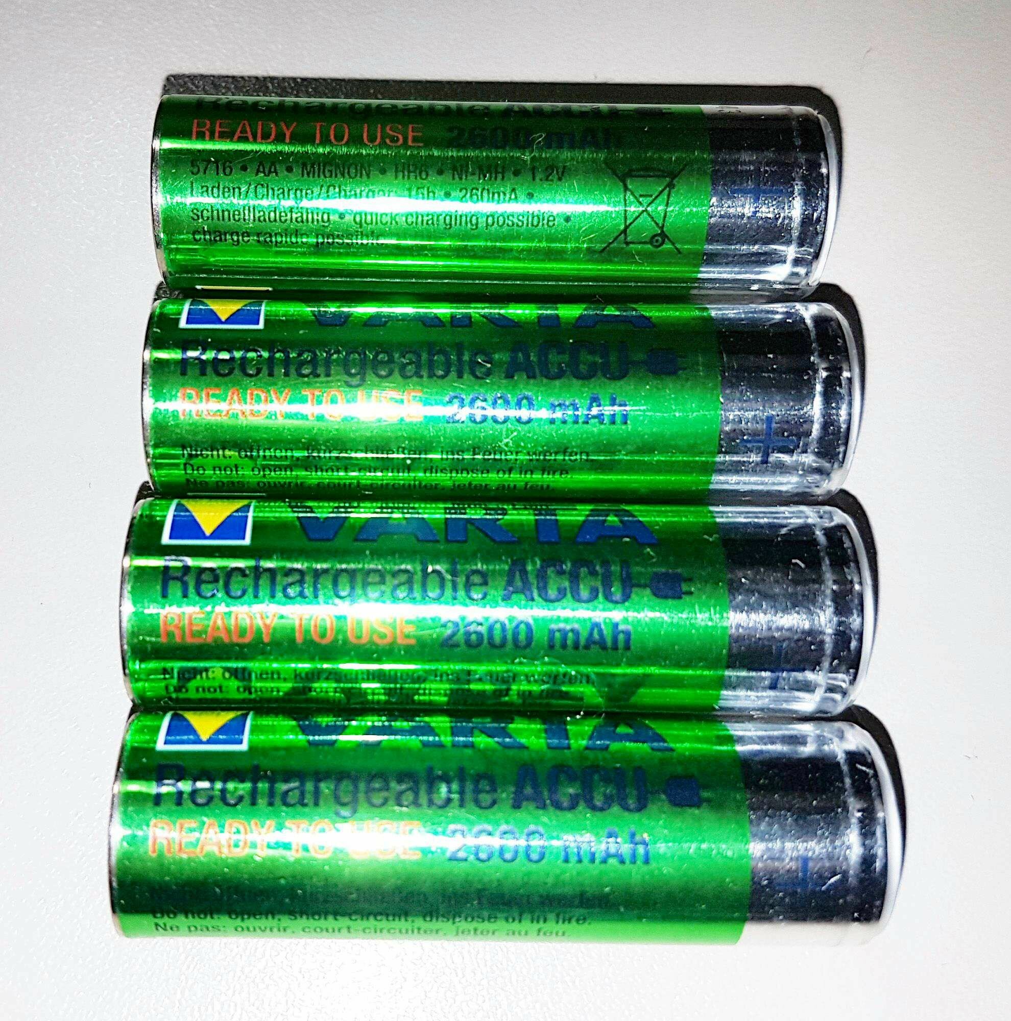 Аккумулятор VARTA LR6 AA 2600 mAh R2U (уп 4 шт)