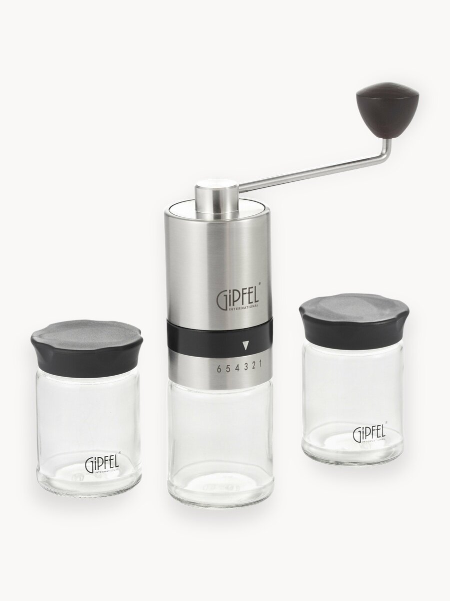 Кофемолка Gipfel Essence 51906 механическая, черная/стальная