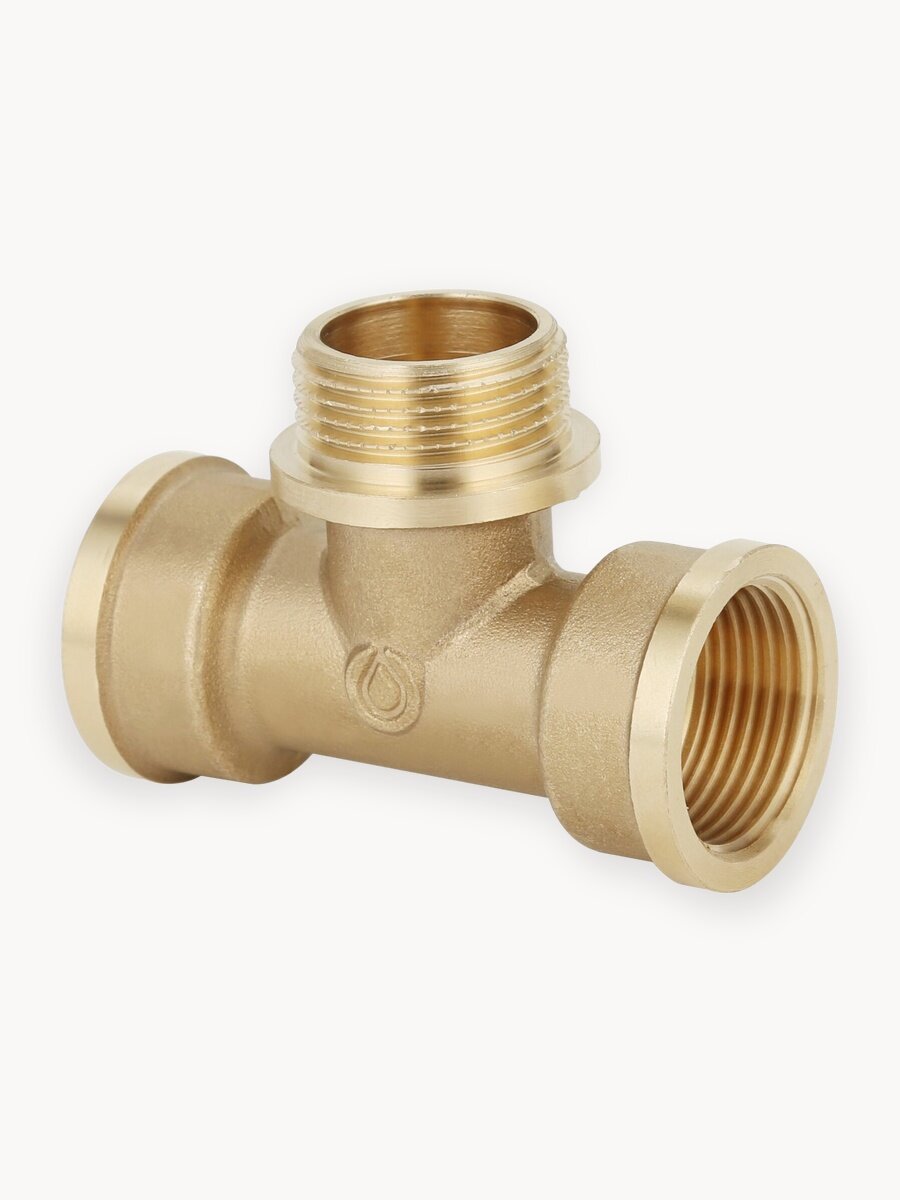Тройник ВР-НР-ВР, латунный 1/2