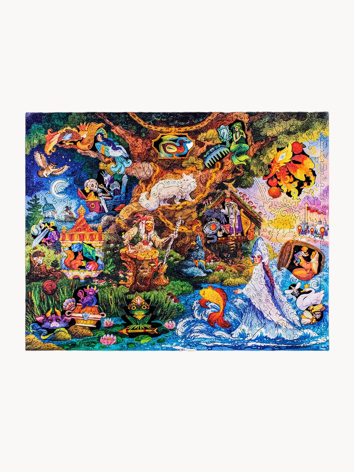 Пазлы деревянные загадки пушкина, 360 деталей, Davici, 47х37 см, коллекция Mystery Прятки-загадки