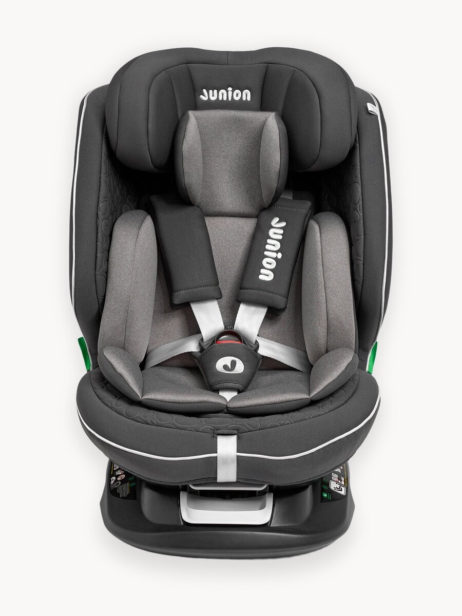 Автокресло Junion Julsi i-size группа 0+/1/2/3 (0-36 кг), 0-12 лет, 40-150 см, 360°, Isofix, чёрный