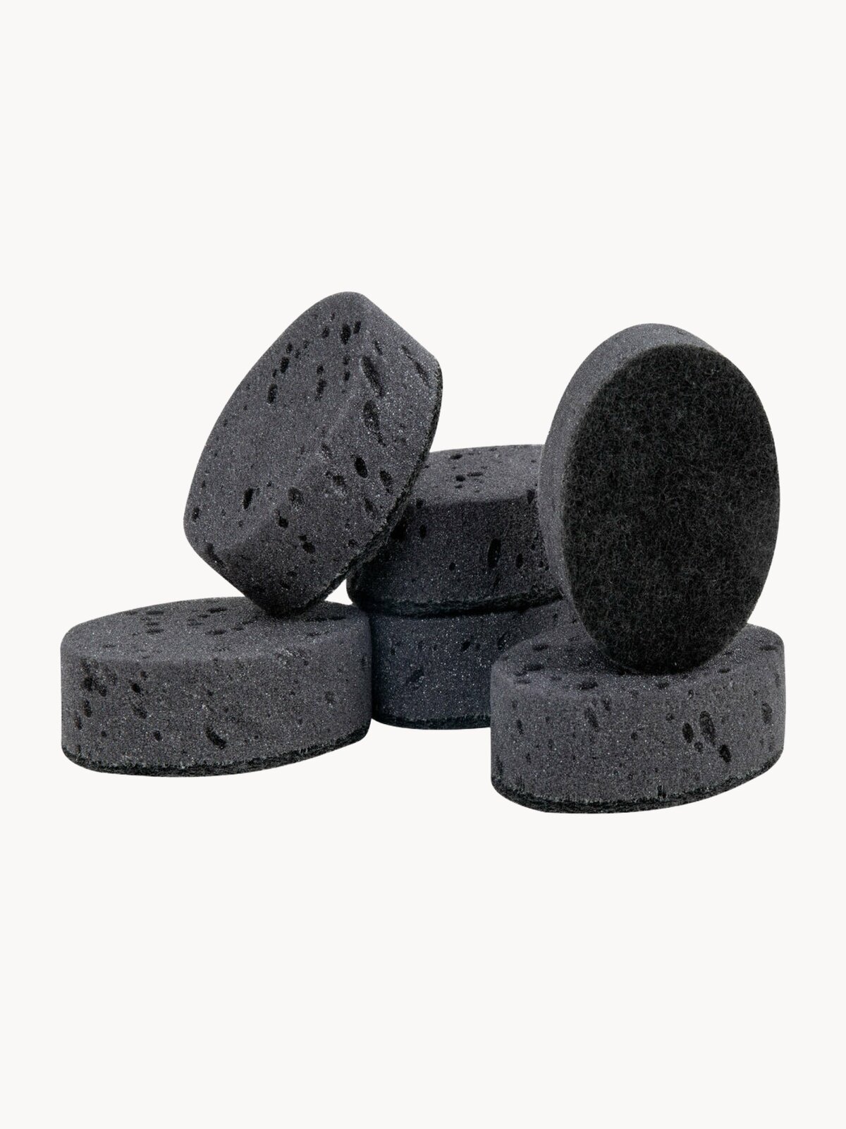 Губки для посуды черные, для кухни, ванны и дома бытовые хозяйственные Oval Black 9,5х6,5х3,5 см, Комплект 6 штук, Крупнопористый поролон/абразив, Laima, 608649