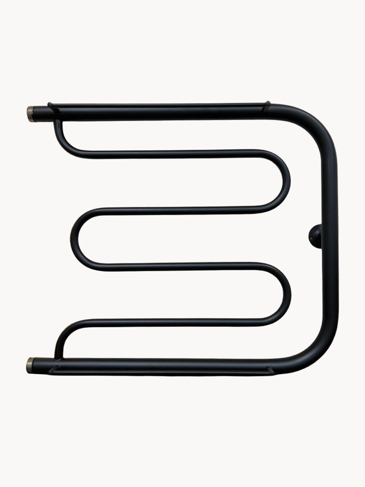 Полотенцесушитель Фокстрот, водяной, 50x60 см, боковое подключение, черный