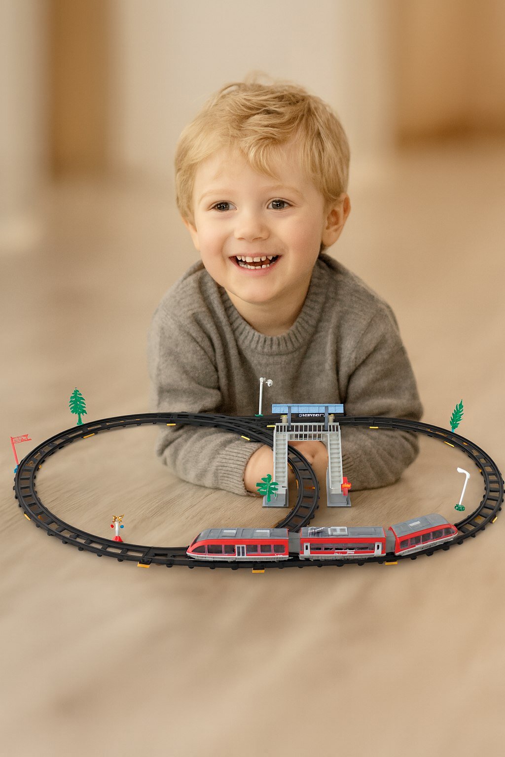 Железная дорога с пультом управления (длина полотна 351 см, свет, звук) - 2811Y