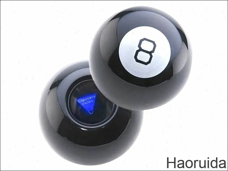 Магический Шар для Принятия Решений, Шар Ответов Magic 8 Ball, 20 вариантов ответов, диаметр 10 см
