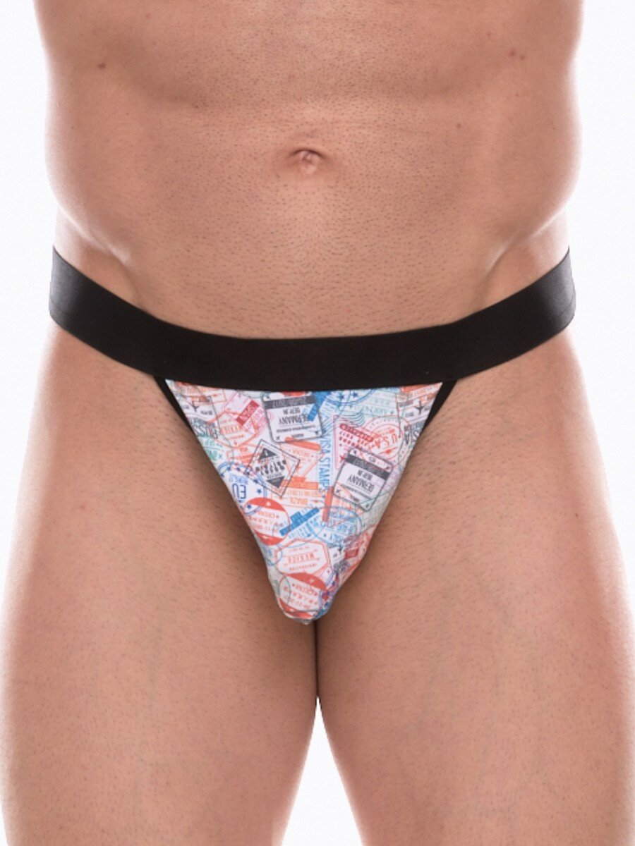 Мужские трусы тонги с разноцветным принтом Don Moris DM072297 XL (50)