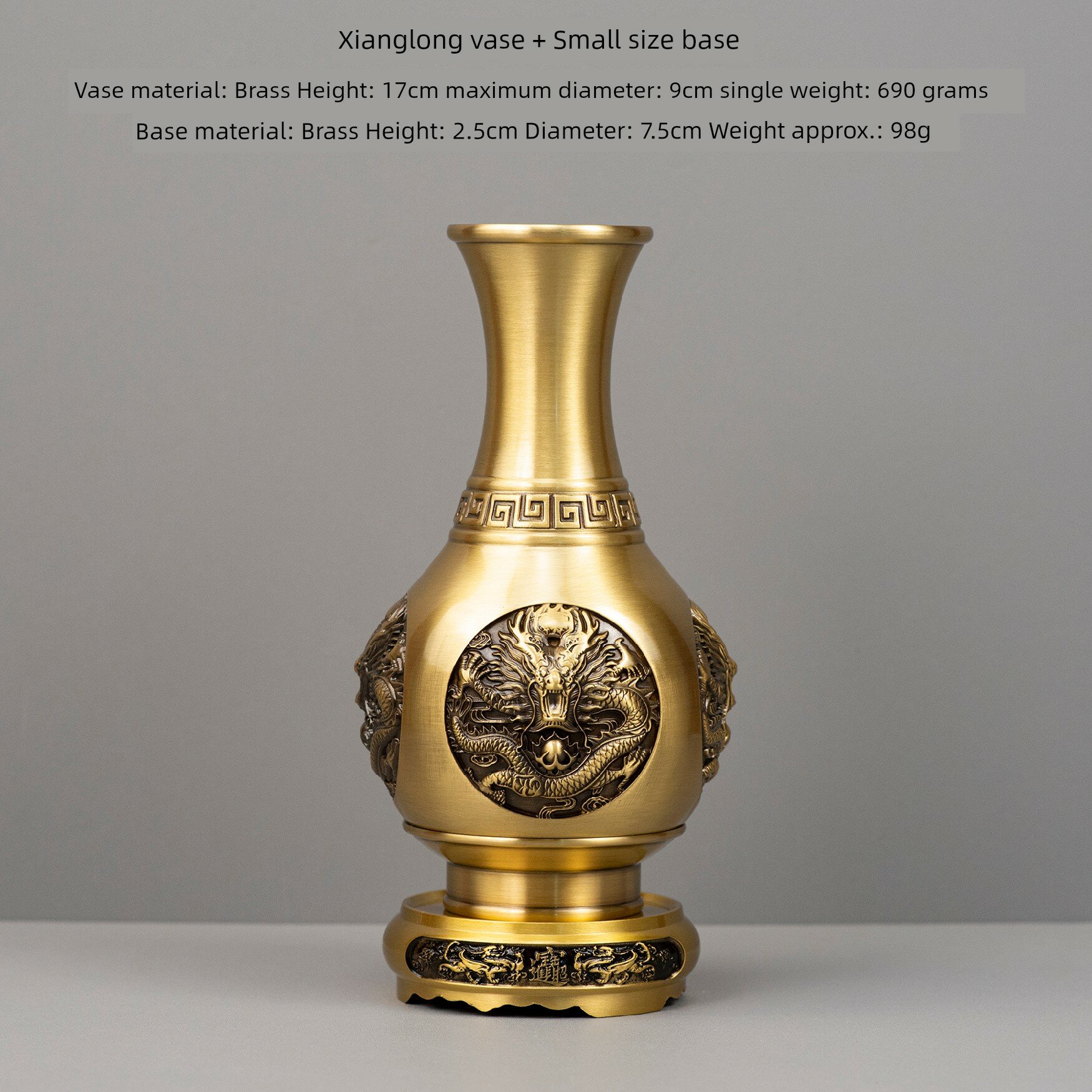 Маленькая медная ваза-украшение, декоративная ваза из чистой меди для цветов, настольная медная ваза, украшение для