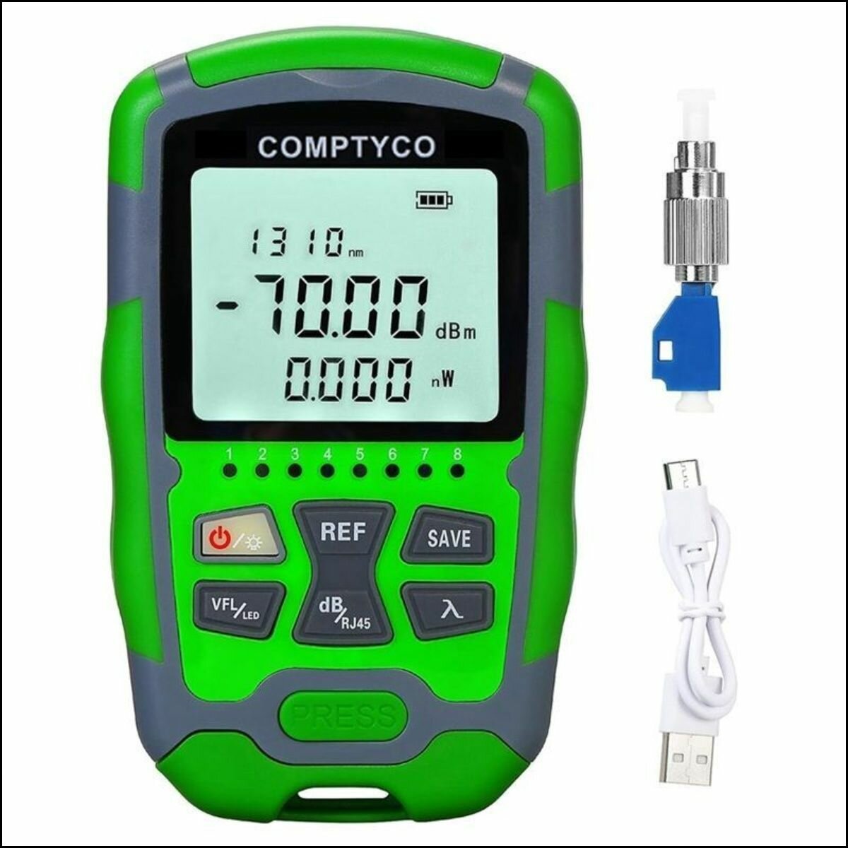 Эксклюзивный тестер оптоволоконных сетей MC70 VFL с дальностью 30 км для проверки соединений RJ45