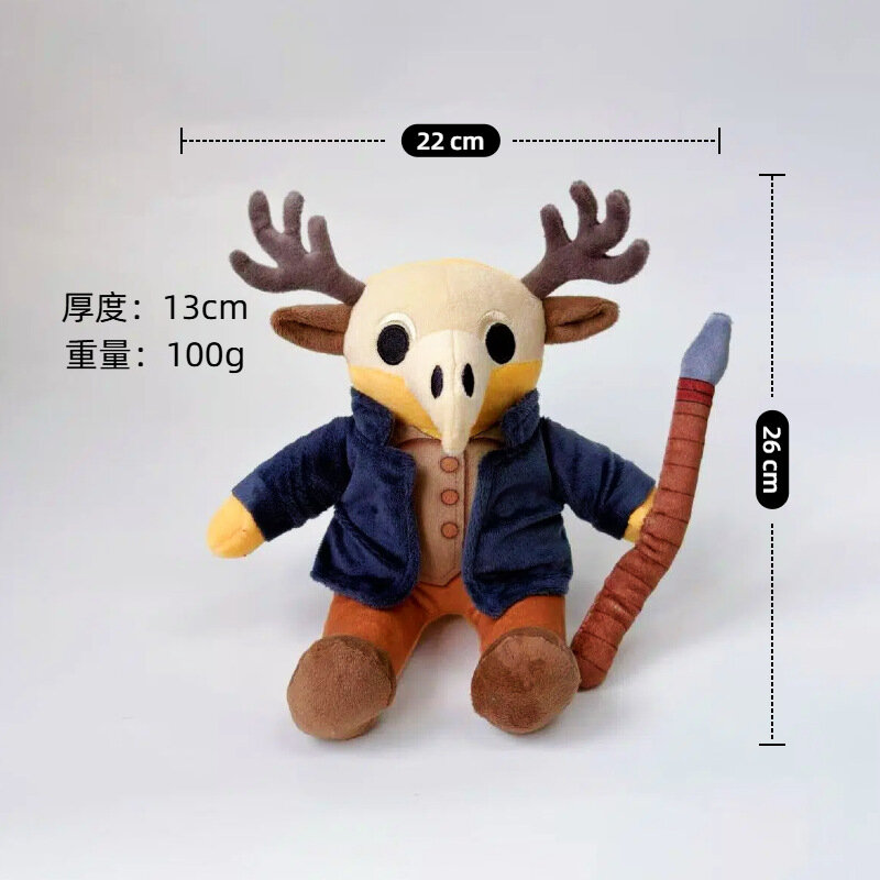 Кросс-бордер новый продукт 99Nights Horror Game плюшевая игрушка лося 99 Nights лежащий плюшевый лось