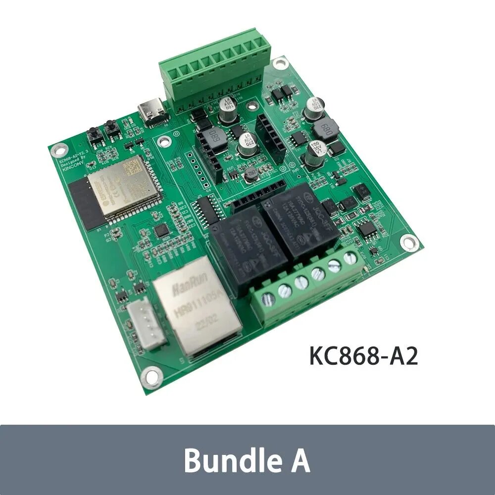 KinCony KC868-A2 2-канальная релейная плата esp32 4G для домашнего помощника ESPHome Комплект A: Печатная плата