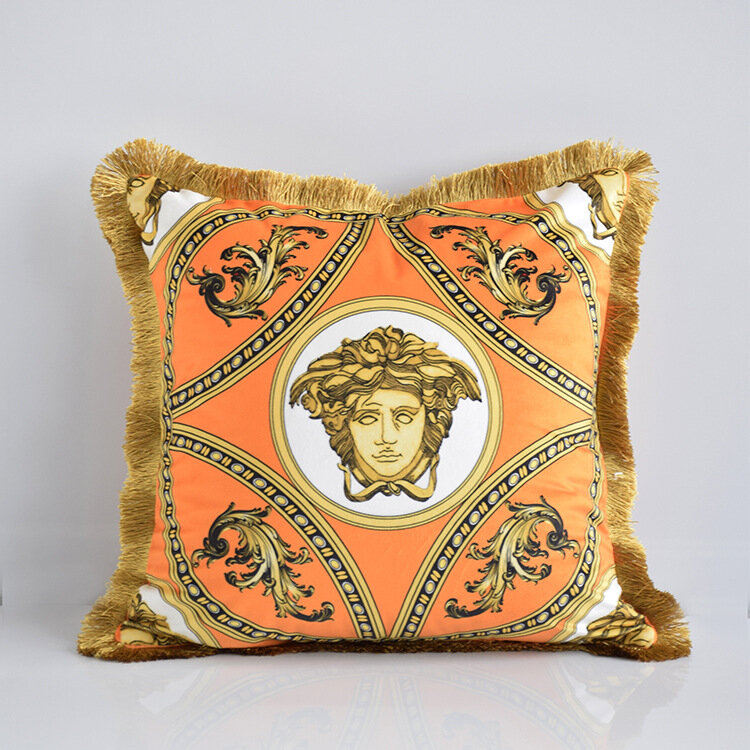 Подушка с кисточками в европейском стиле, чехол для подушки в отель, офис, KTV, модель для дивана, подушка для комнаты