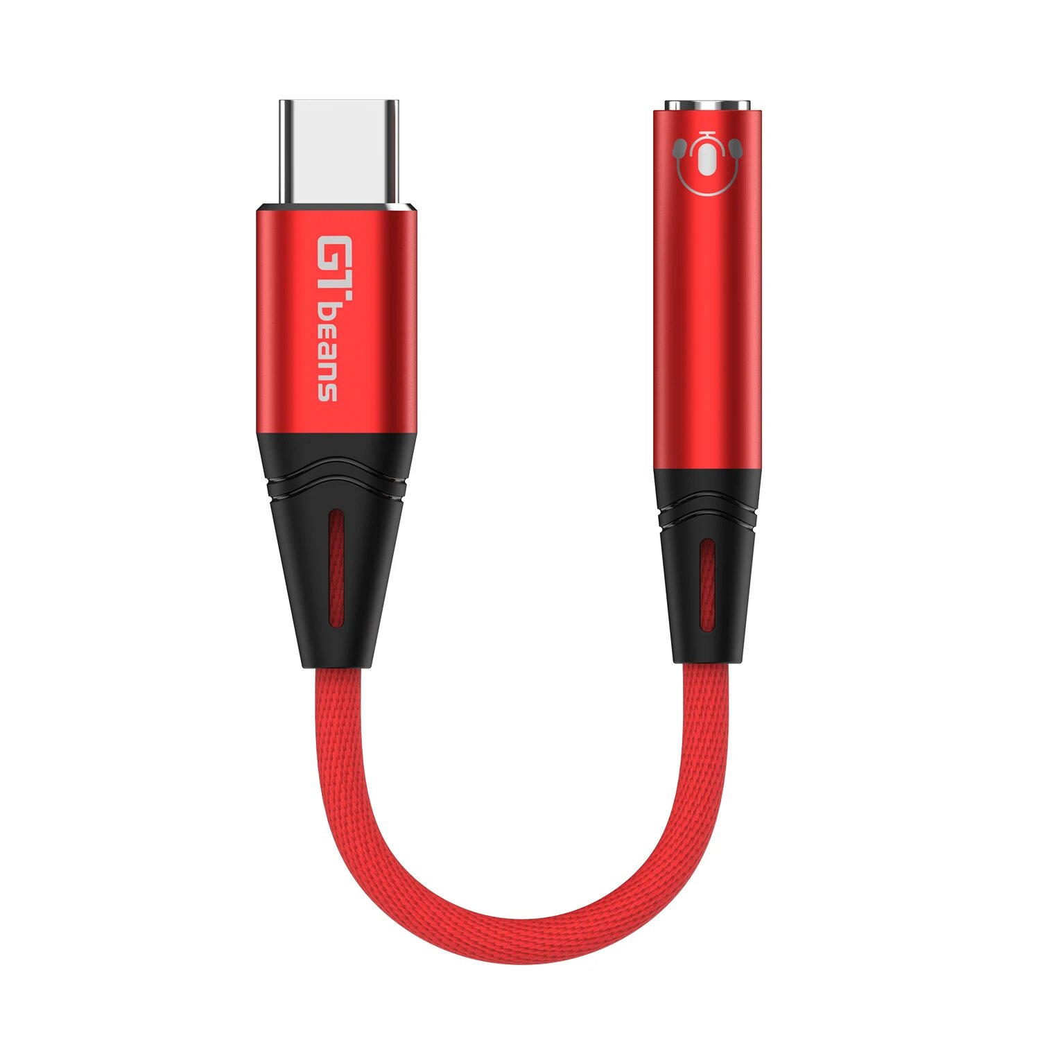 USB Type-C к 3,5 мм аудио адаптер Красный