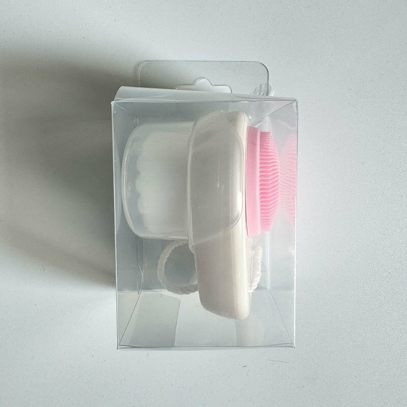 Двусторонняя щетка для умывания лица, силиконовая щетка для очищения лица, ручной массажный очищающий инструмент, мягкая силиконовая щетка для умывания лица