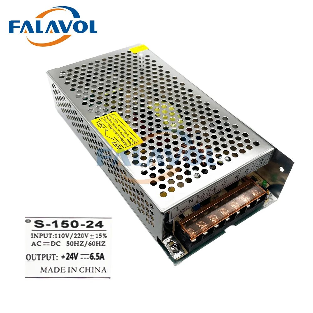 FALAVOL 110 В 220 В до 24 В постоянного тока для широкоформатного принтера/CCTV/адаптера питания светодиодной ленты
