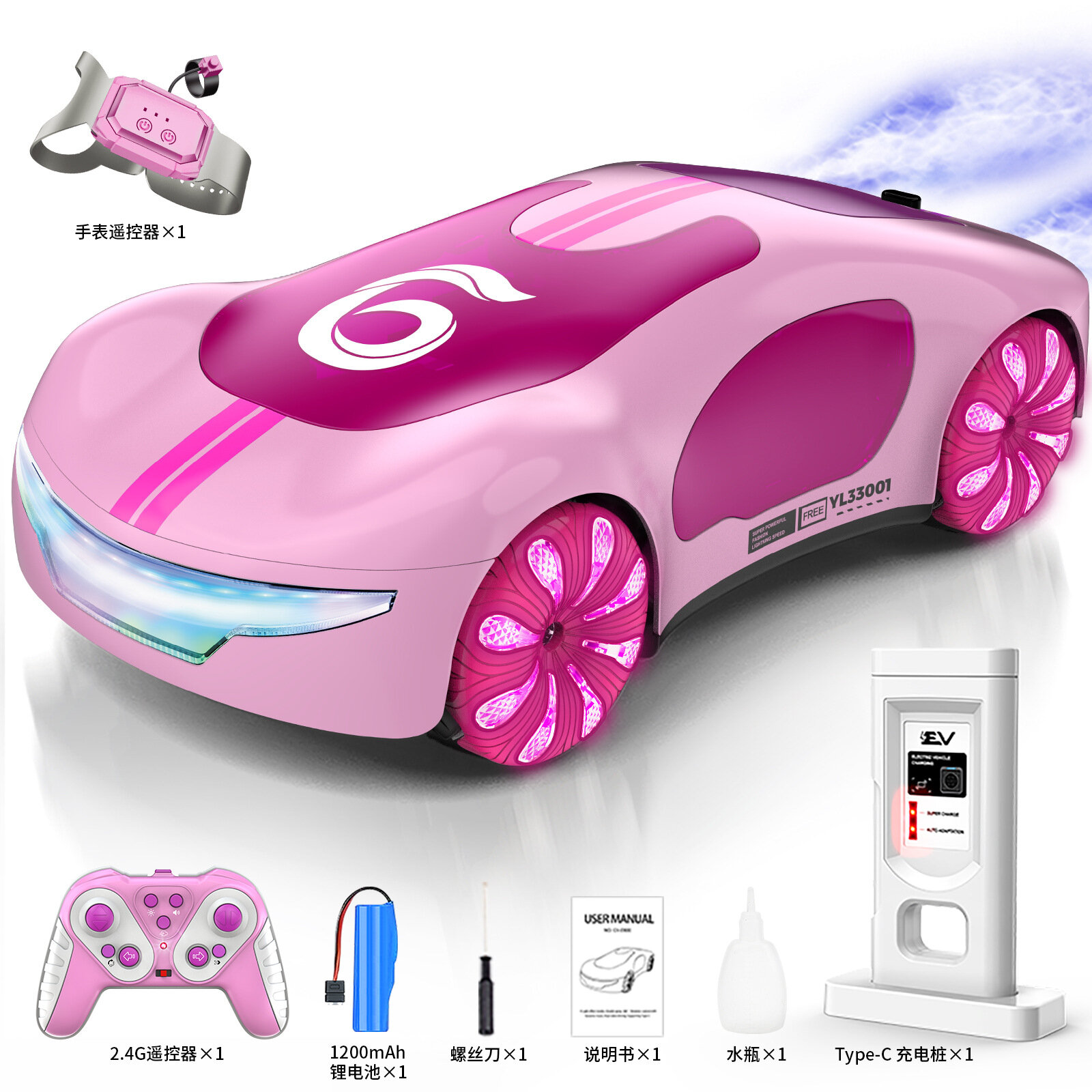 Кросс-бордерный порошок дофамина EV, новая энергетическая концепция, радиоуправляемая машина, маркизный спрей, жестовое управление, детская игрушка в подарочной коробке