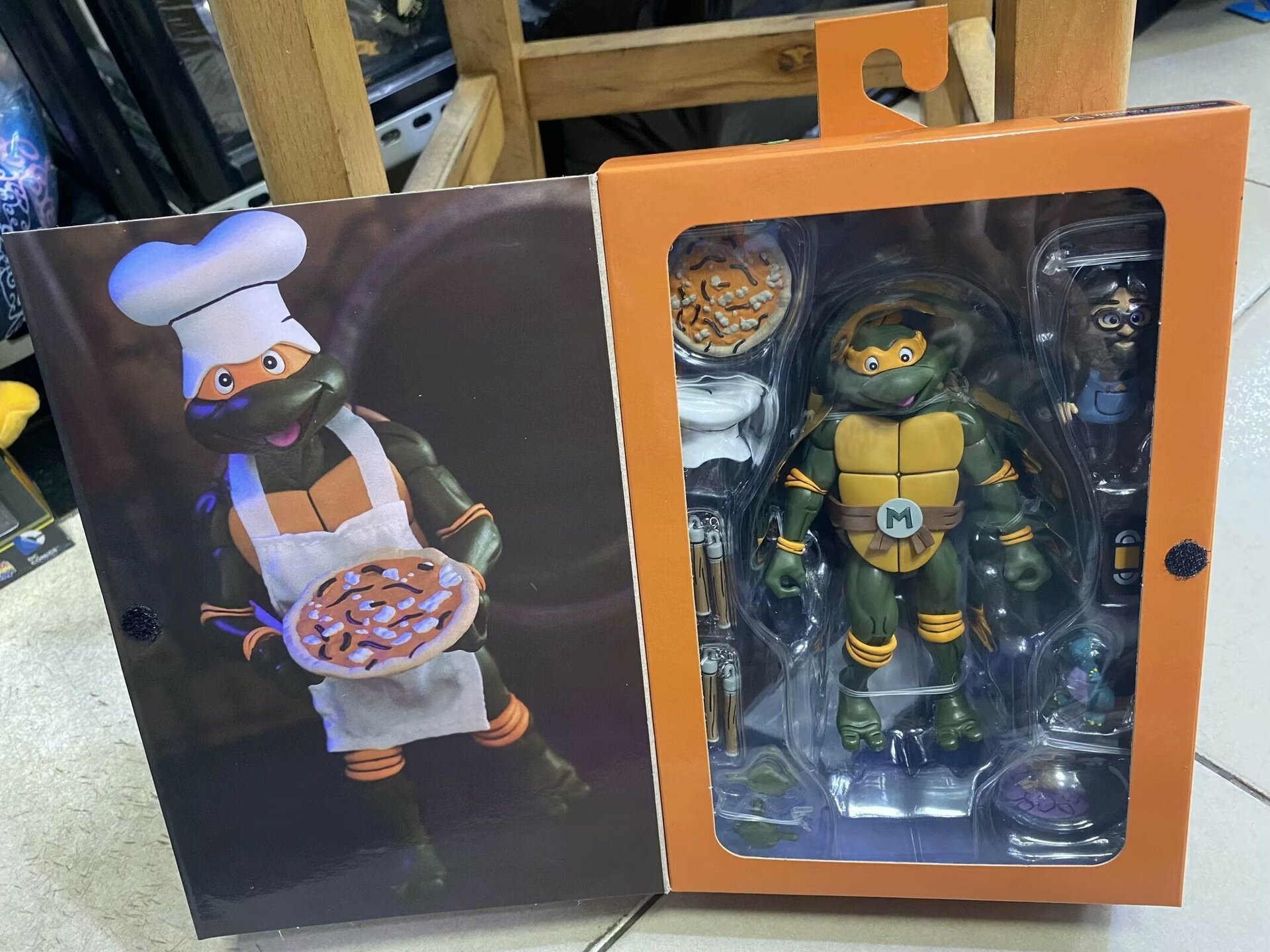 NECA 7-дюймовые подвижные суставы, анимационная версия Черепашек-ниндзя, четыре брата-черепахи, одна модель, украшения для фигурок