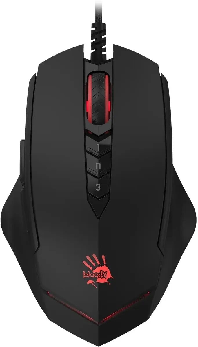 Мышь Mouse A4 Bloody V8 black optical (3200dpi) USB Gaming (7but)