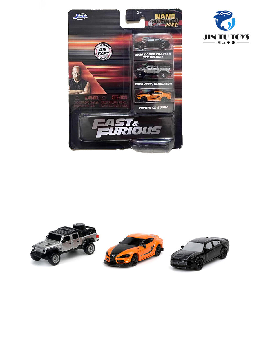 Jada Toys Fast & Furious Nano Hollywood Rides 3-Pack B / Этот классический набор игрушечных машинок Форсаж, состоящий из 3 игрушечных машинок, станет идеальным подарком для детей и автолюбителей.