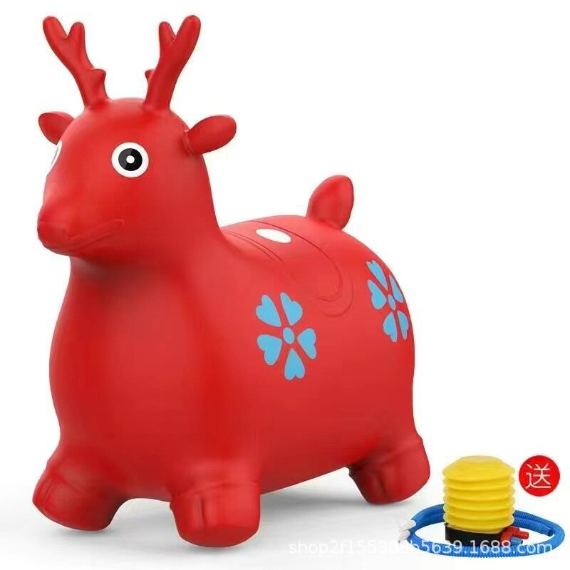 Надувная лошадка для детей - игрушка для малышей, лошадка для катания, прыгающий олень, взрослый может сидеть, резиновая лошадка для детского сада