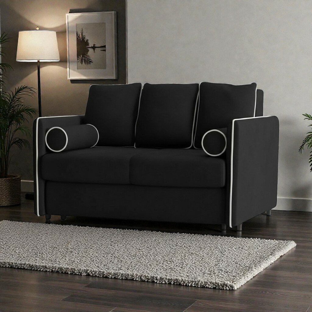 Диван-кровать Mini Cardinal, Независимый пружинный блок, Велюр антивандальный, спальное место 120х195, Механизм малютка.