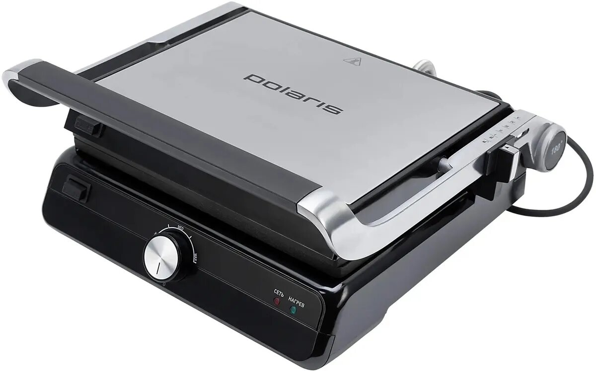 Электрогриль Polaris PGP 2102, серебристый