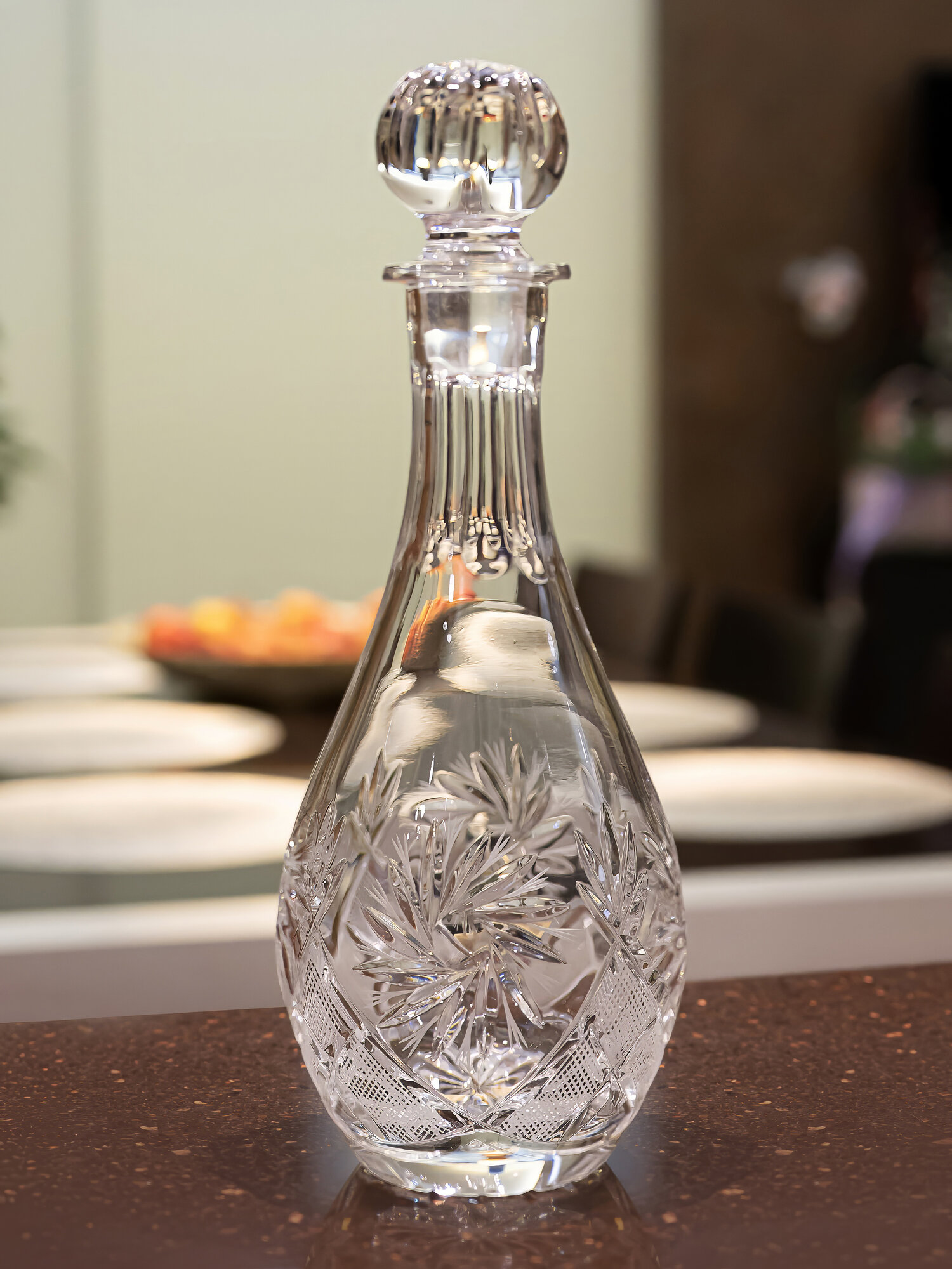 Графин хрустальный без ручки с крышкой 0,75 л Неман 6207-1000/1