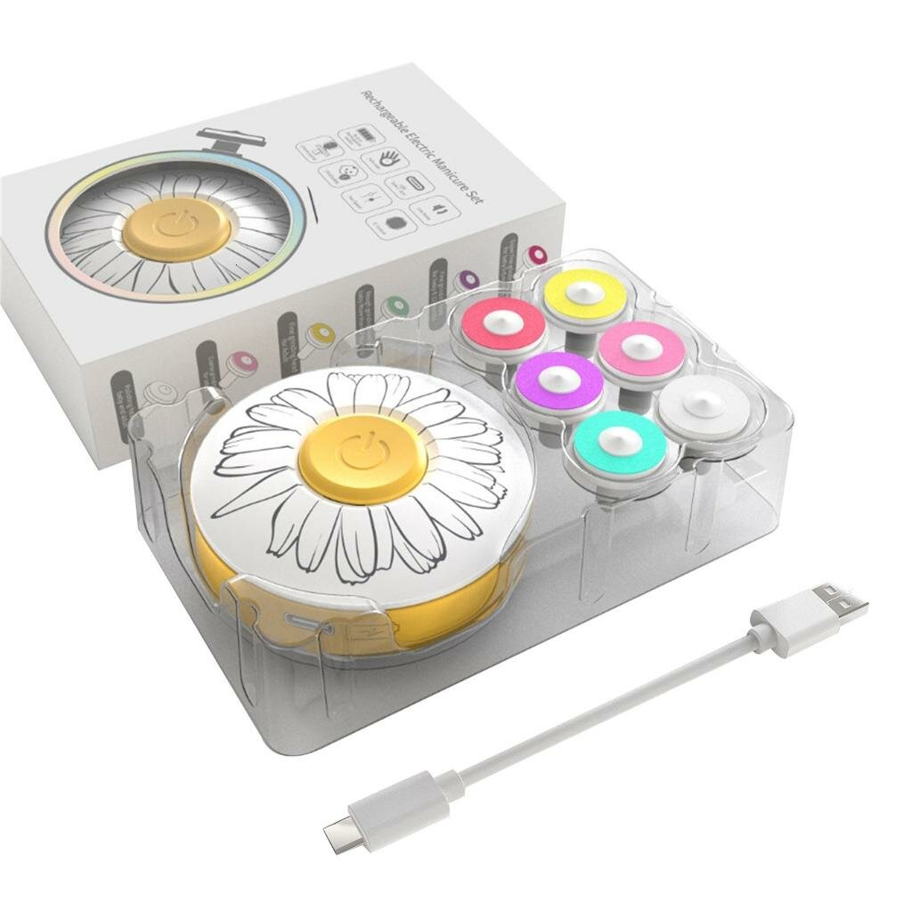 Электрическая машинка для маникюра детская и взрослая, Желтый А