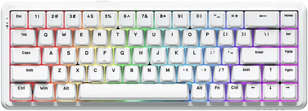 Клавиатура Ajazz AK680 Max (8+1K), игровая, механическая, подключение USB-A/радио/Bluetooth, подсветка, кириллица