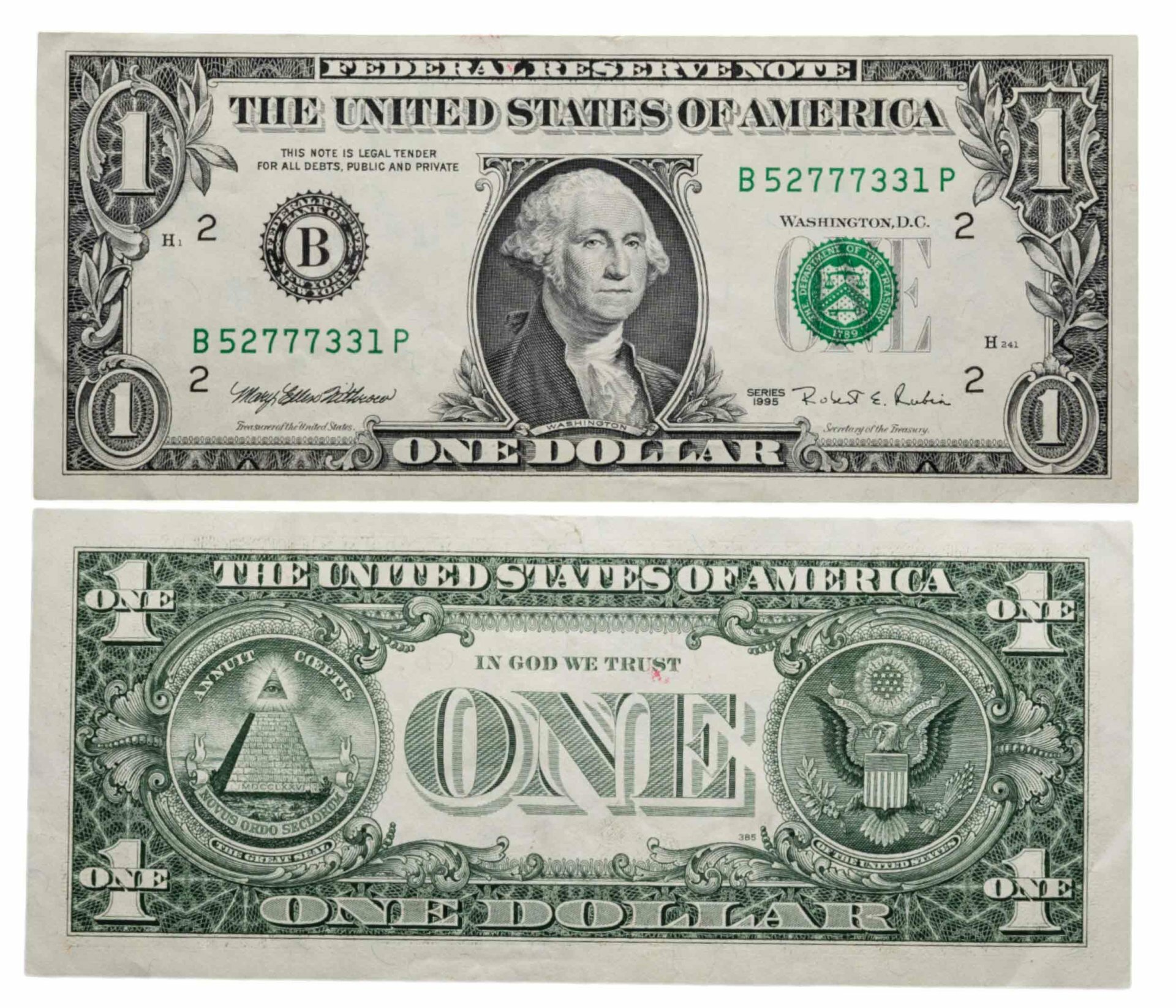 США 1 доллар 1995 Pick 496a B-Нью Йорк