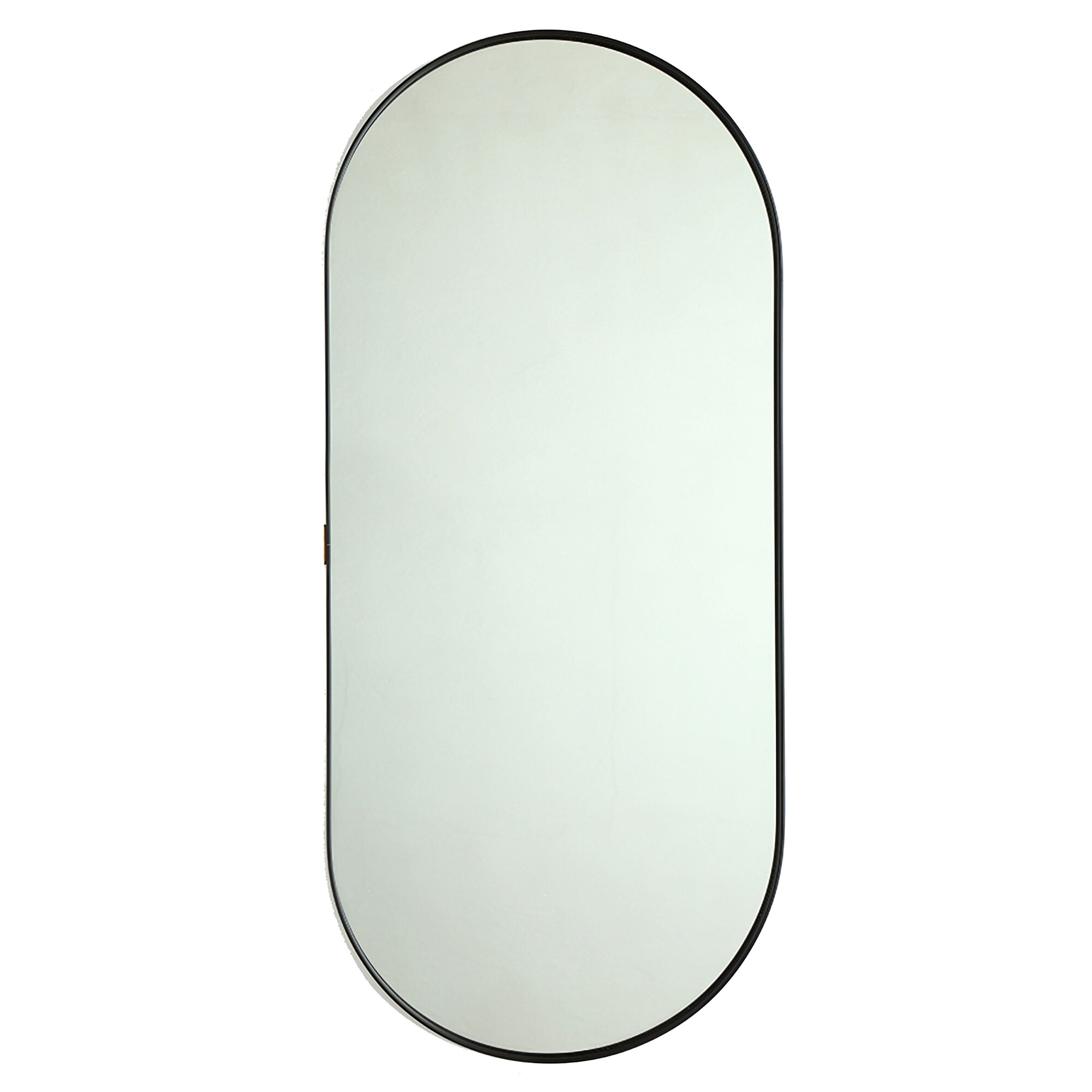 Зеркало овальное в металлической раме Callisto 400х900мм черный
