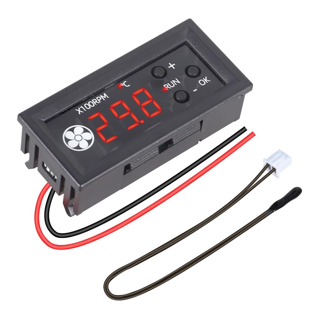 4 Wire Fan Speed Controller Digital Display Temperature Controlled Governor
