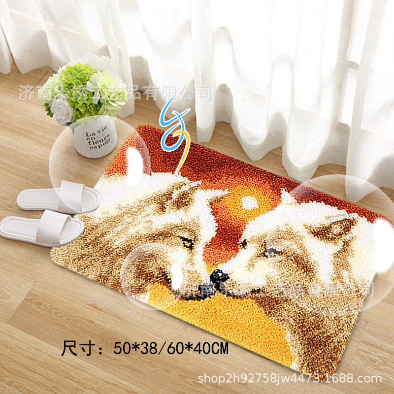 Новая в наличии секционная вышитая ковровая пряжа, вышитый гобелен, ручная работа, настенное искусство, ковер, цветная печать, сетчатый материал, комплект, поставка производителя