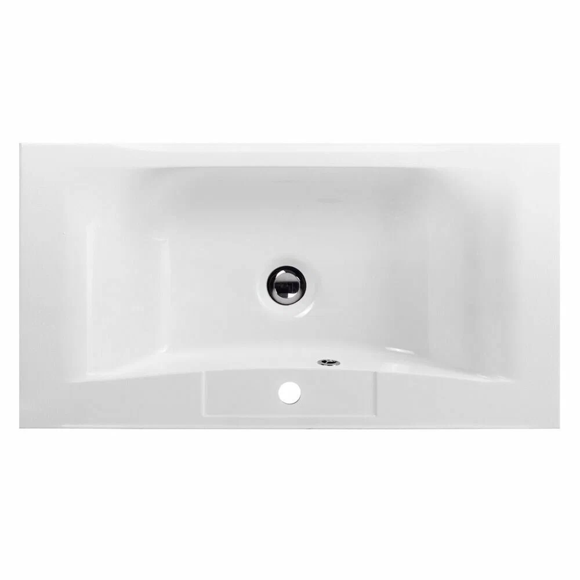 Раковина из литьевого мрамора BelBagno BB750/450-LV-MR-PR 750х450х150 Полувстраиваемая/подвесная, цвет белый