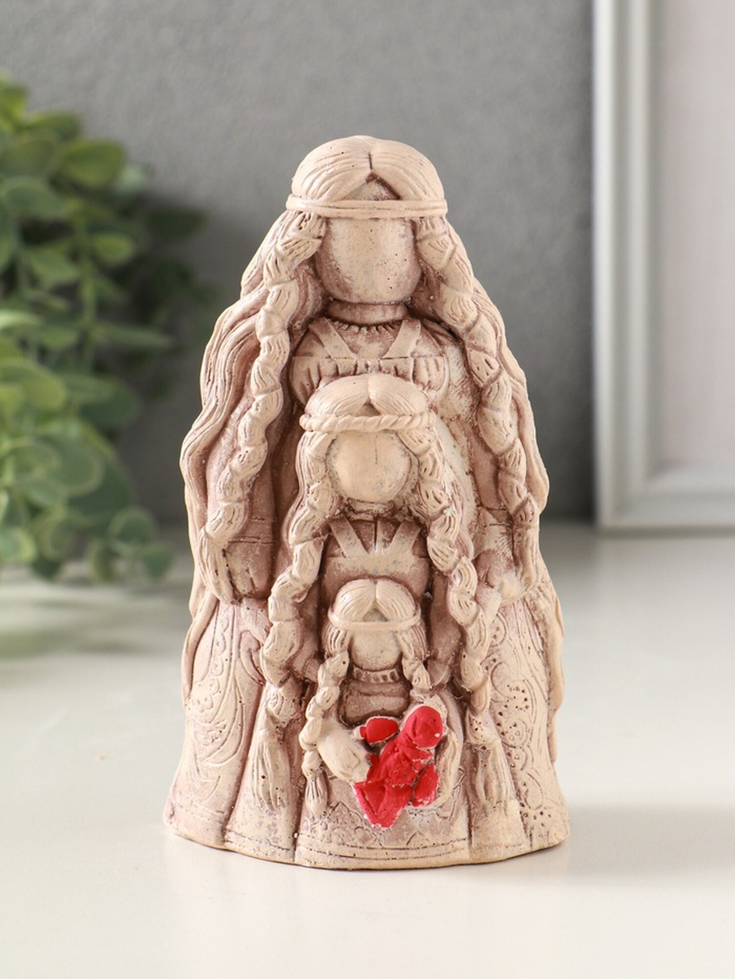 Статуэтка "Оберег Родовница" высота 12 см, эффект состаривания, слоновая кость