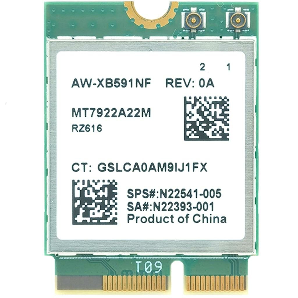 Сетевая карта XB591NF MT7922 Wi-Fi 6E 2400 Мбит/с