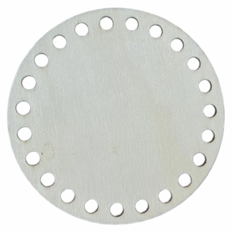 Коробка для хранения каркасной корзины DIY с перфорированным основанием из круглой древесной стружки-круглая 30 см